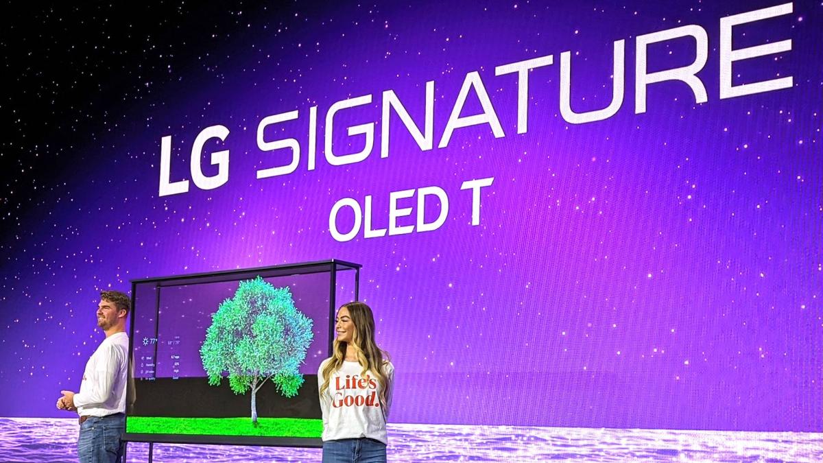 LG presentó un televisor transparente e inalámbrico en el CES
